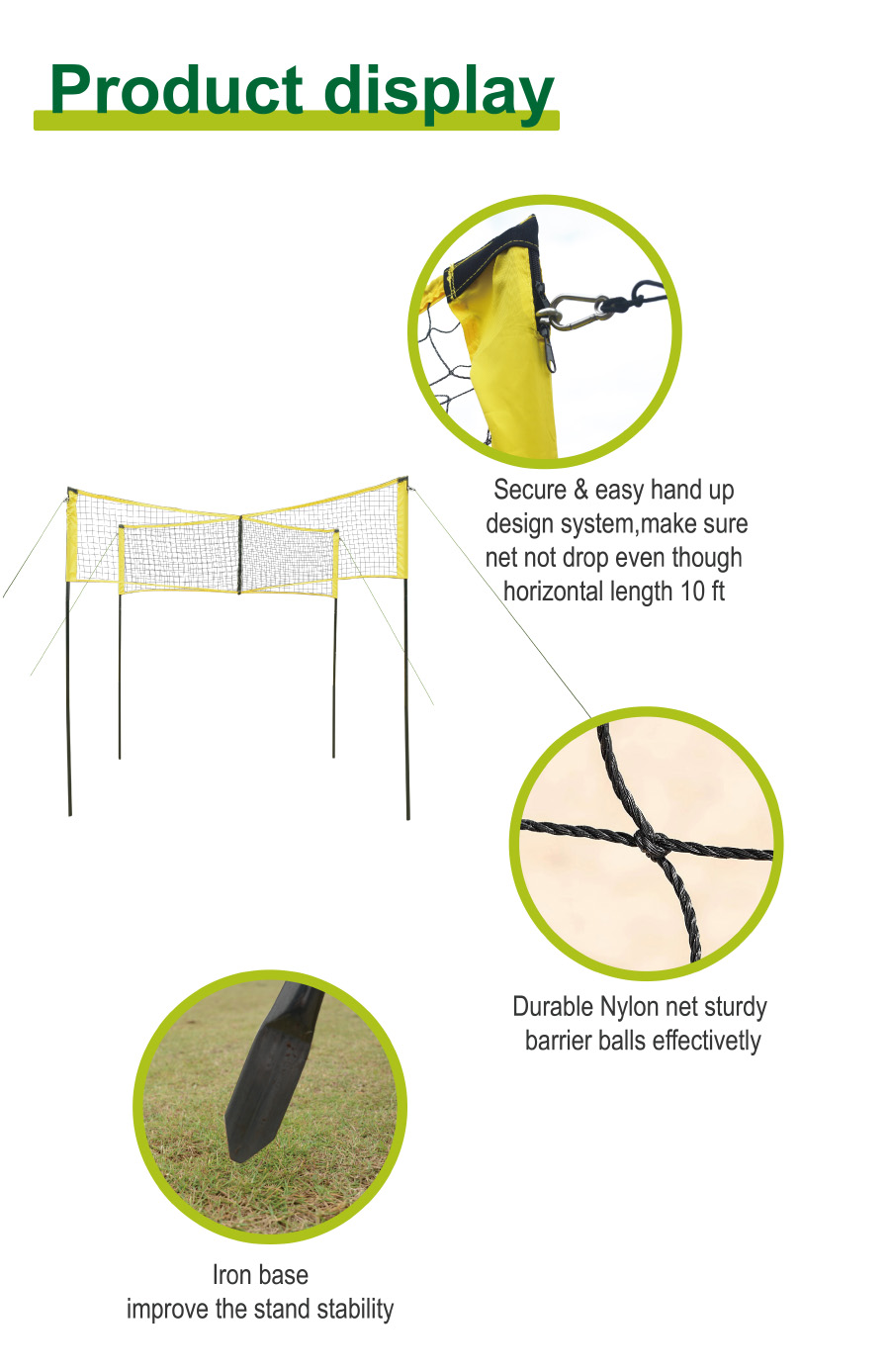 Volleyball Four Cross Square Net Set for Beach - Buy volleyball net ...